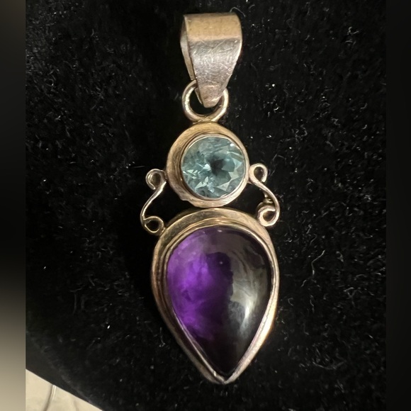 925 Sterling Silver | Jewelry | Vintage Aquamarineaqua Bluepurple ...